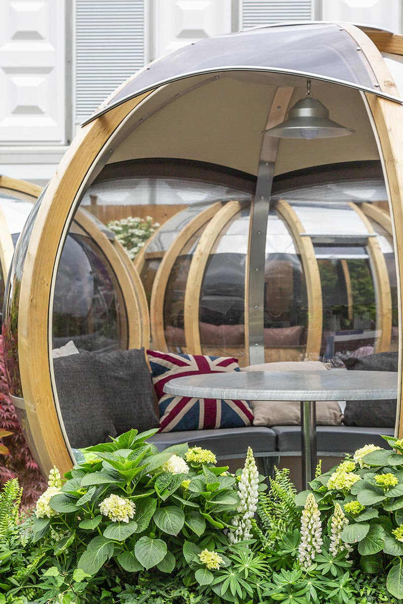Rotating Seater Garden Pod at The RHS Chelsea Flower Show