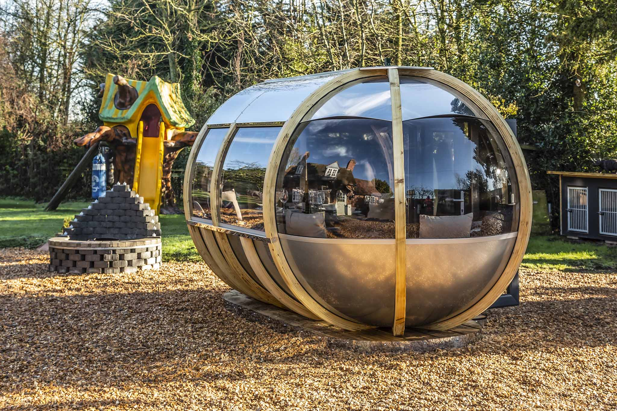 Ornate Garden Off Set Ovalhouse Outdoor Garden Pod