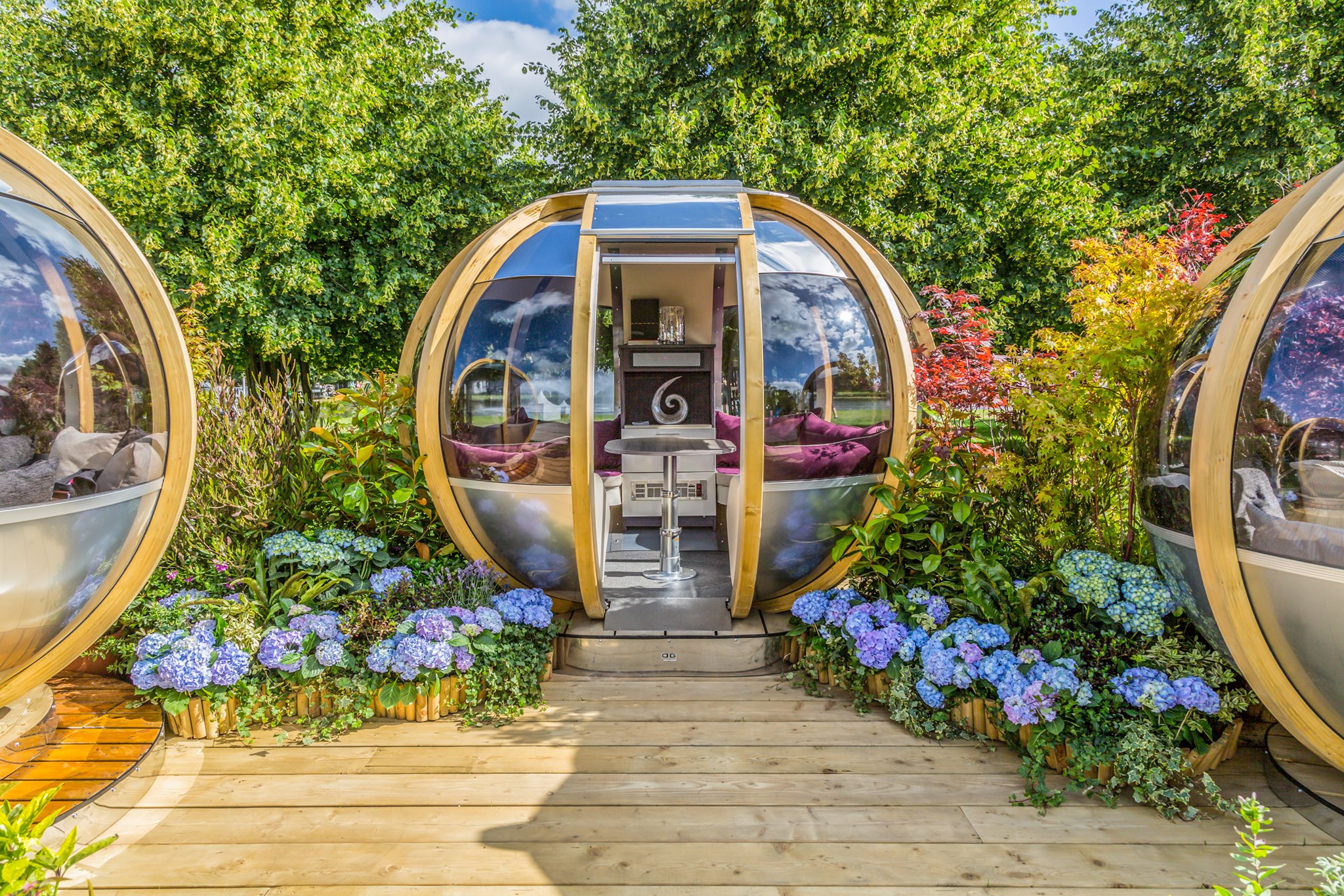 Ornate Garden Pod Rotating Spheres Summerhouses Stockist